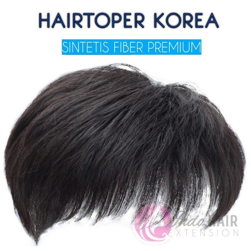 Jual Hairtop Penutup Botak Pria Rambut Pendek Warna Hitam Toupee ...