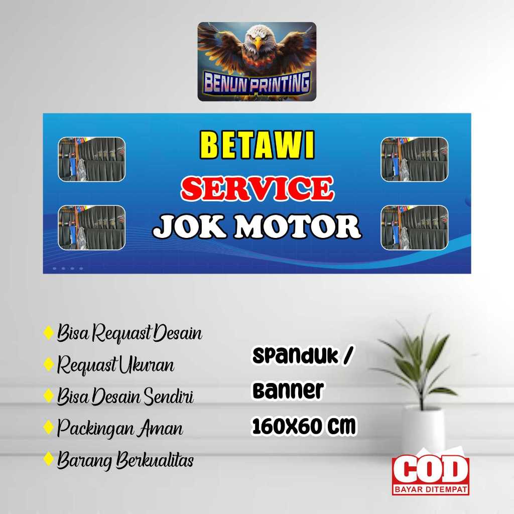 Jual SPANDUK BANNER SERVICE JOK 160X60 CM BISA REQUEST DESAIN | Shopee ...