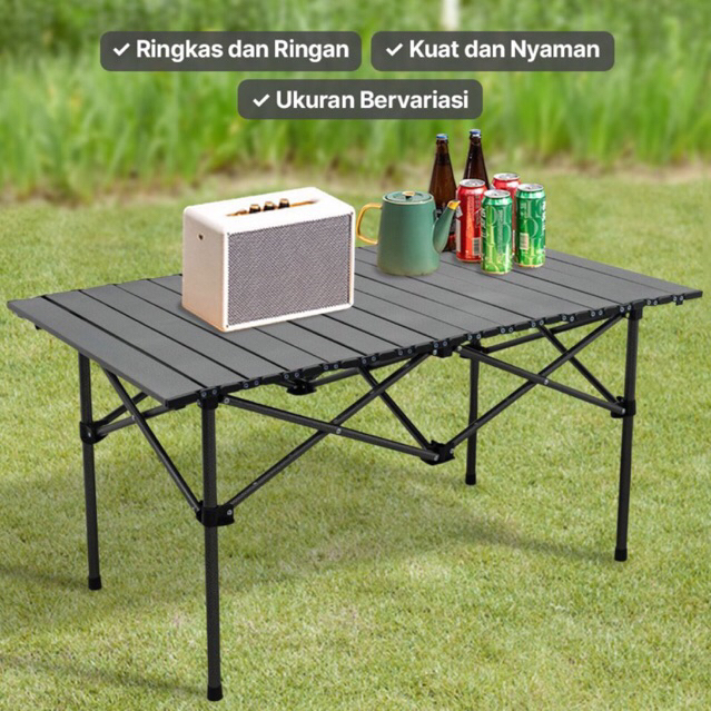 Jual Meja Lipat Camping Piknik Portable Foldable With Bag 95x55x50cm ...