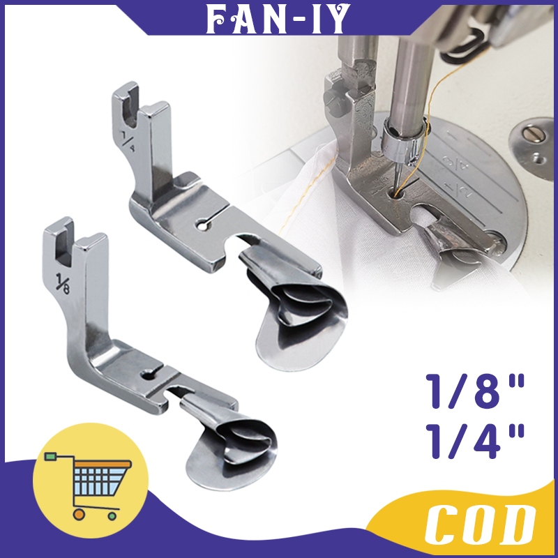Jual 1/8" 1/4" Sepatu Jahit Corong Kelim Presser Foot Mesin Jahit Corong Kelim Lipat Ke Bawah ...