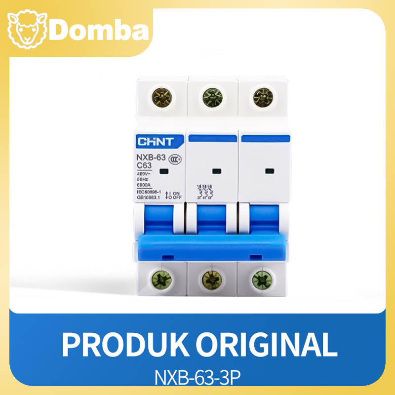 Jual 10A 40A ampere AC220V-480V kontaktor 3 phase MCB CHINT MCB 3 Pas 3 Phase 3P NXB-63 | Shopee ...
