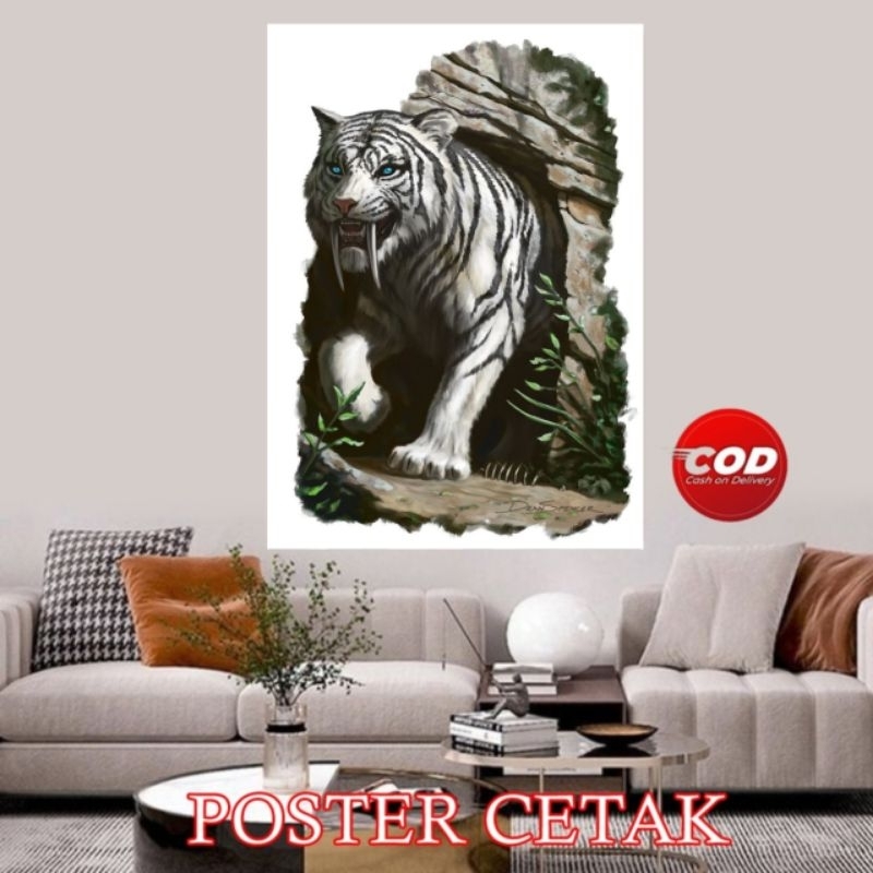 Jual POSTER CETAK, HARIMAU,03/POSTER CETAK,BISA COD | Shopee Indonesia