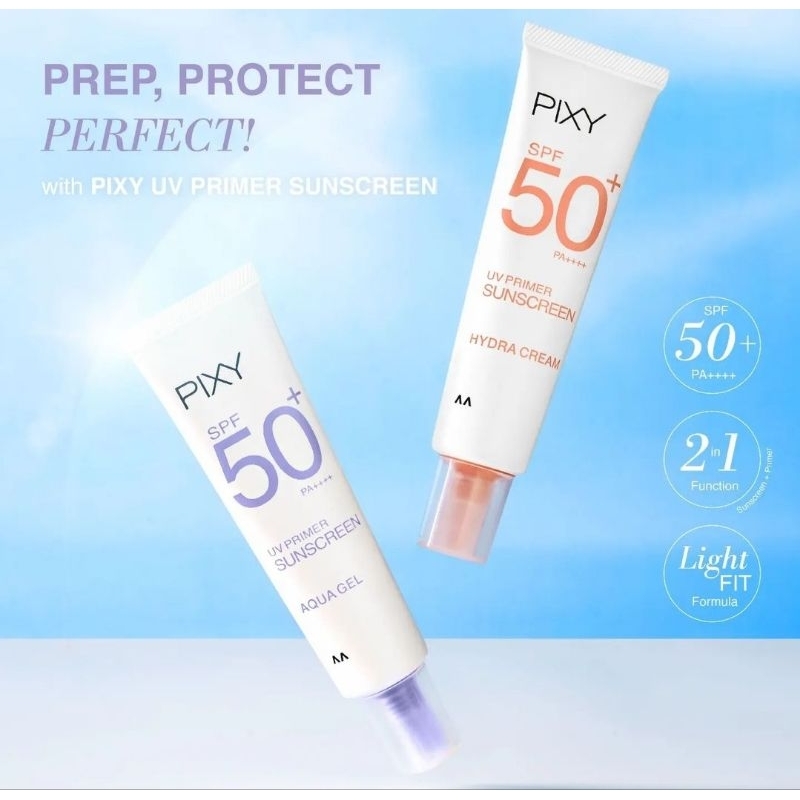 Jual Pixy Uv Primer Sunscreen SPF 50 PA+++ (Aqua Gel/Hydra Cream ...