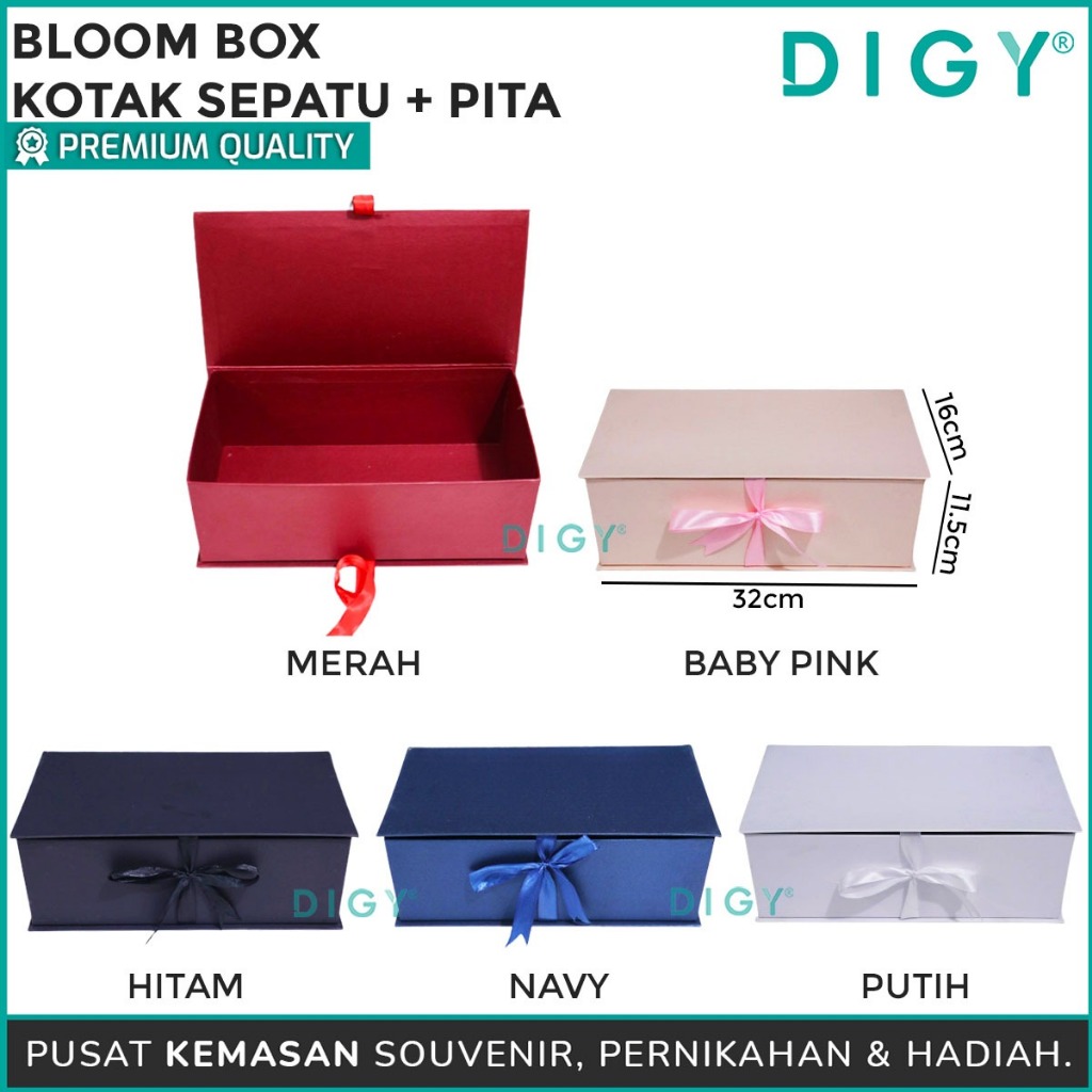 Jual Hardbox Kemasan Hadiah / Bloom box kotak hampers Gift / Hijab / Baju / Sepatu / Packaging ...