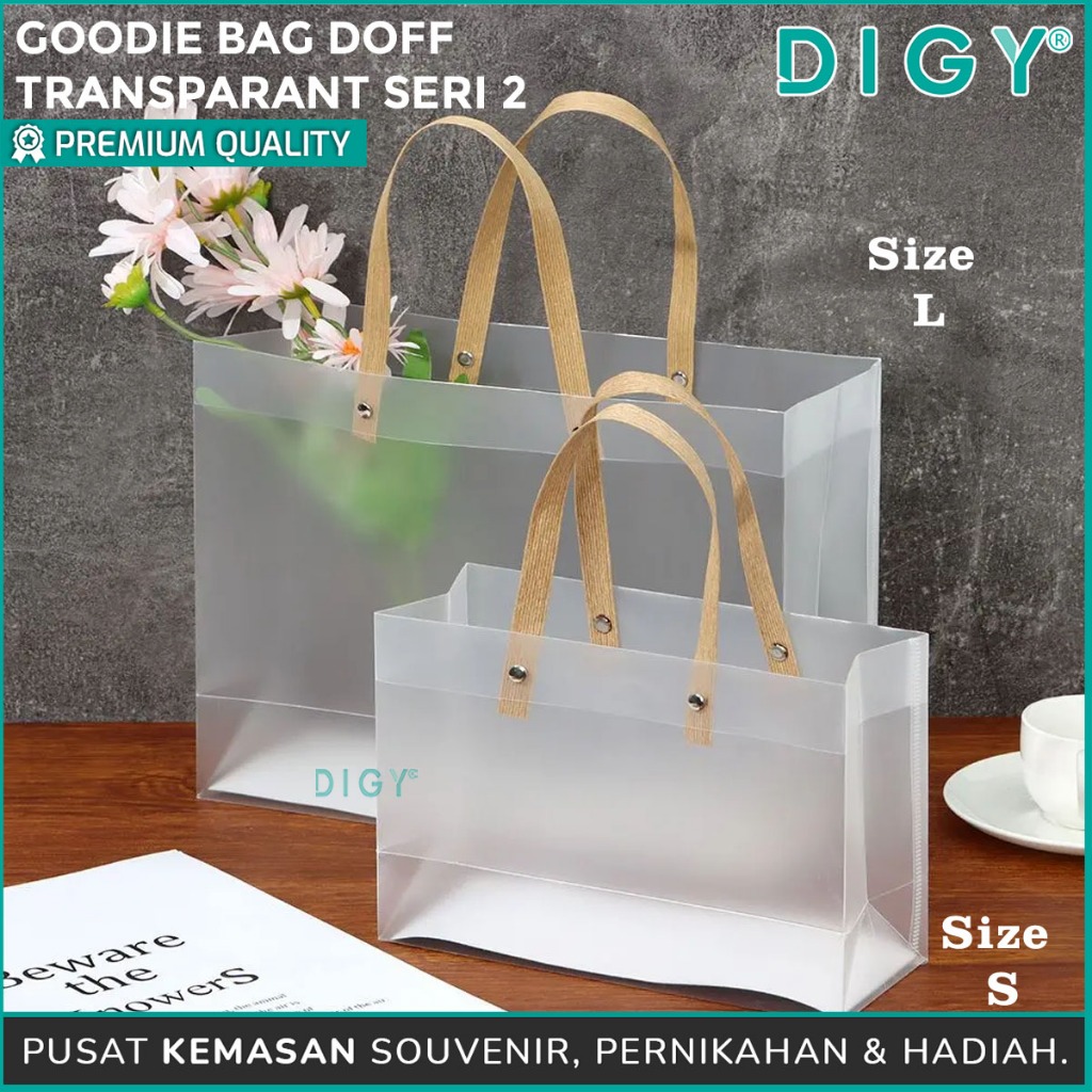 Jual Goodie bag doff transparant Hampers Tote Bag Gift Premium Kantong ...