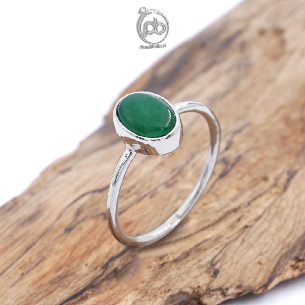 Jual Cincin Imut Giok Hijau Perak 925 Green Jade Simple Klasik Jadeline ...