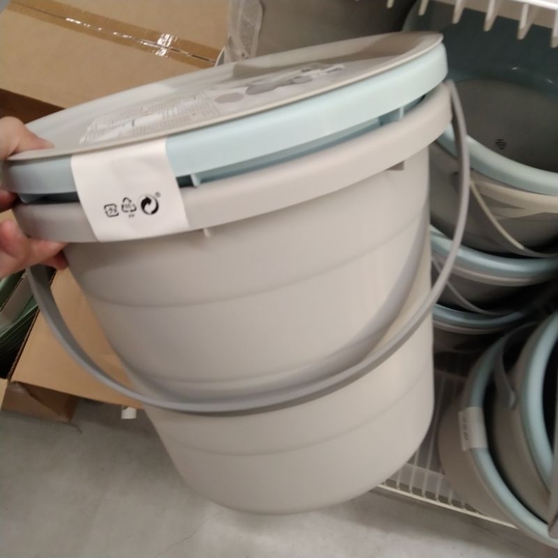 Jual PEPPRIG ember air dengan baskom dan tutup reusable 12L | Shopee ...