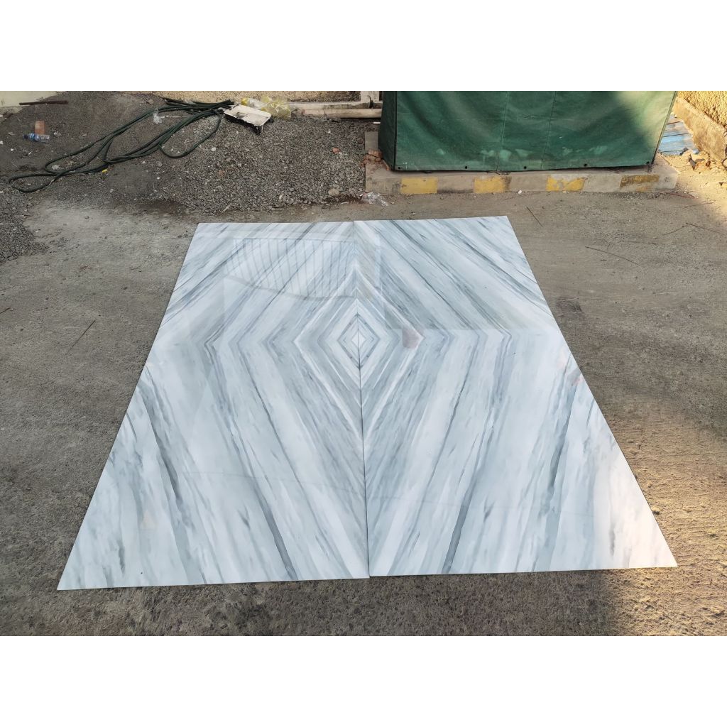 Jual Marmer Panel PVC Bookmatch Dekorasi Dinding Panel Wall panel Book Match Backdrop TV ...