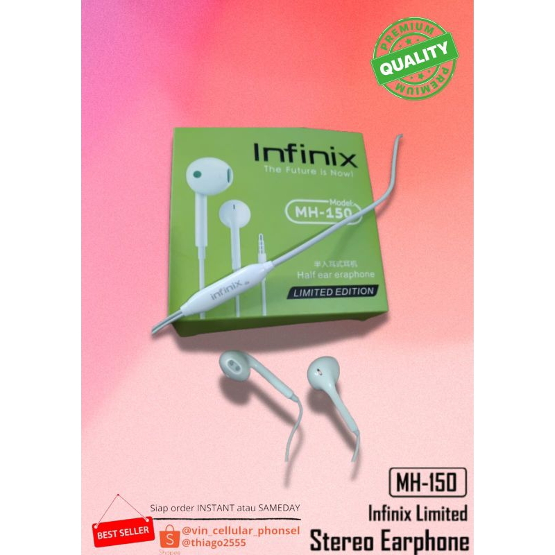 Jual infinix Headset infinix HEADSET STREOBASS Hedset infinix Hot9play ...