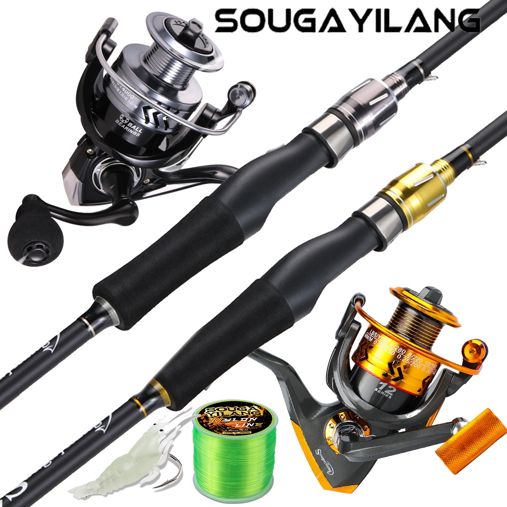 Jual Sougayilang 1.8m-2.1m Joran Pancing Set Reel Pancing 1000-4000 model Pancingan Set Lengkap ...