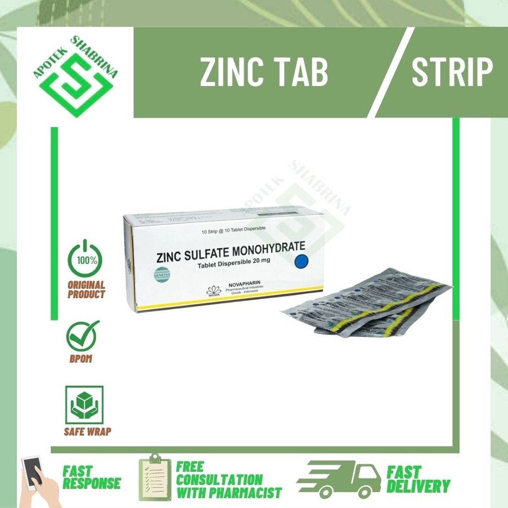 Jual ZINK / zinc TABLET & SIRUP / (MEREK RANDOM) untuk pencernaan ...