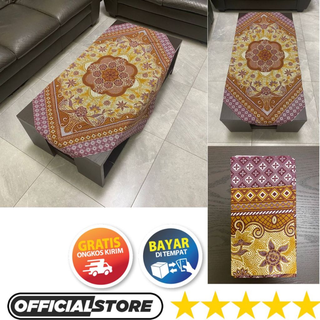 Jual Taplak Meja Tamu Kain Motif Batik Tulis Terbaru Bahan Poliester ...