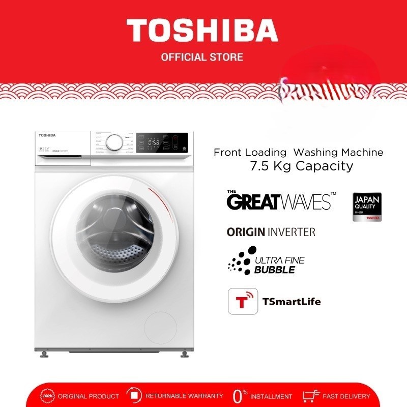 Jual Mesin Cuci Front Loading 7.5 Kg Toshiba Type : TW-BL85A2N ...