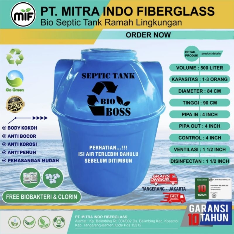 Jual Septic Tank 500 Liter.Biofil,Biofilter,Biomif,BioBoss,Biotech ...