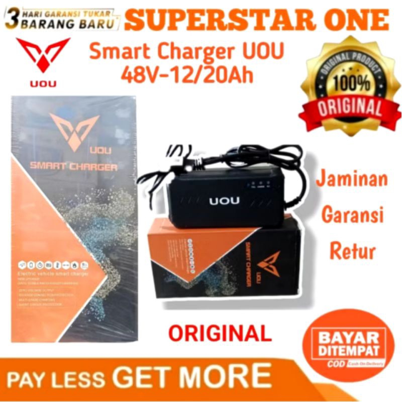 Jual Charger Pengecas Baterai Sepeda Listrik 48v-12/20 Ah Merk UOU ...