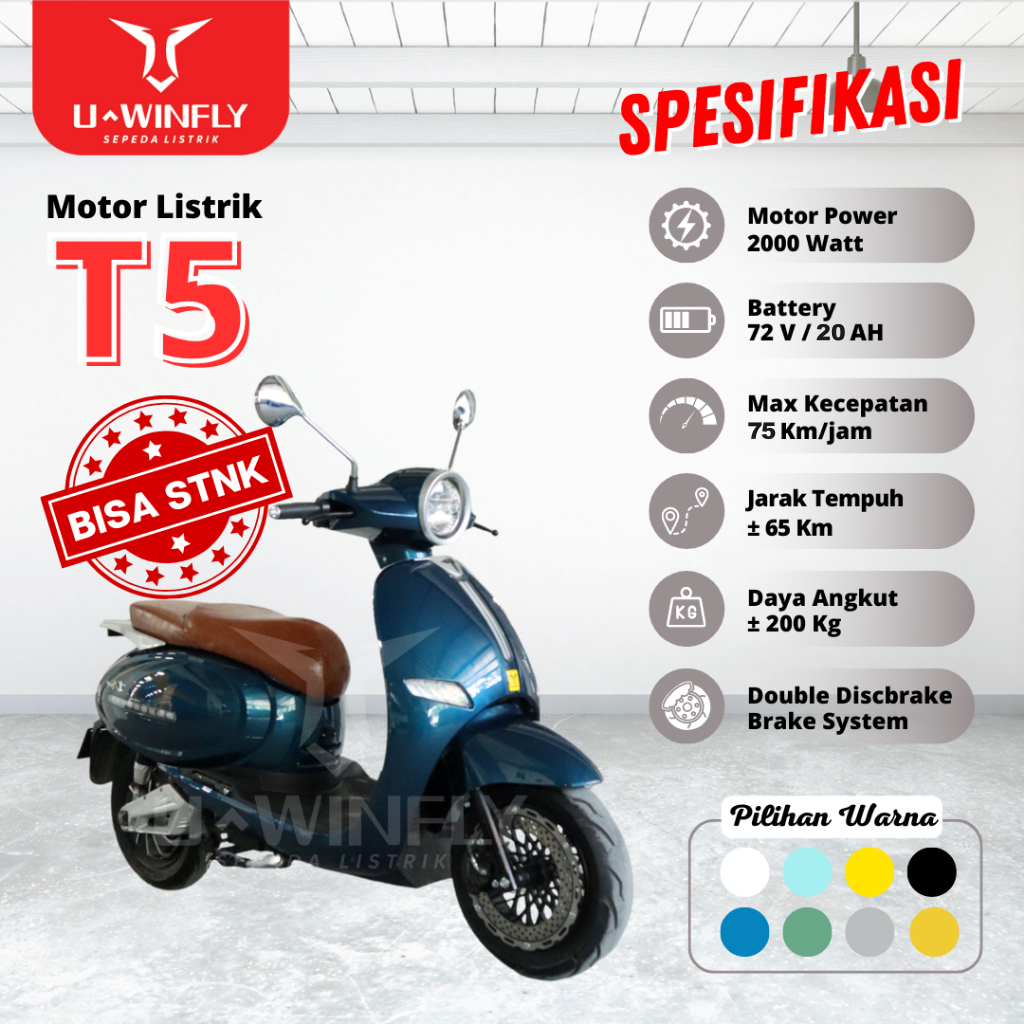 Jual Motor Listrik UWINFLY T5 New 2000 Watt Garansi Resmi | Shopee ...