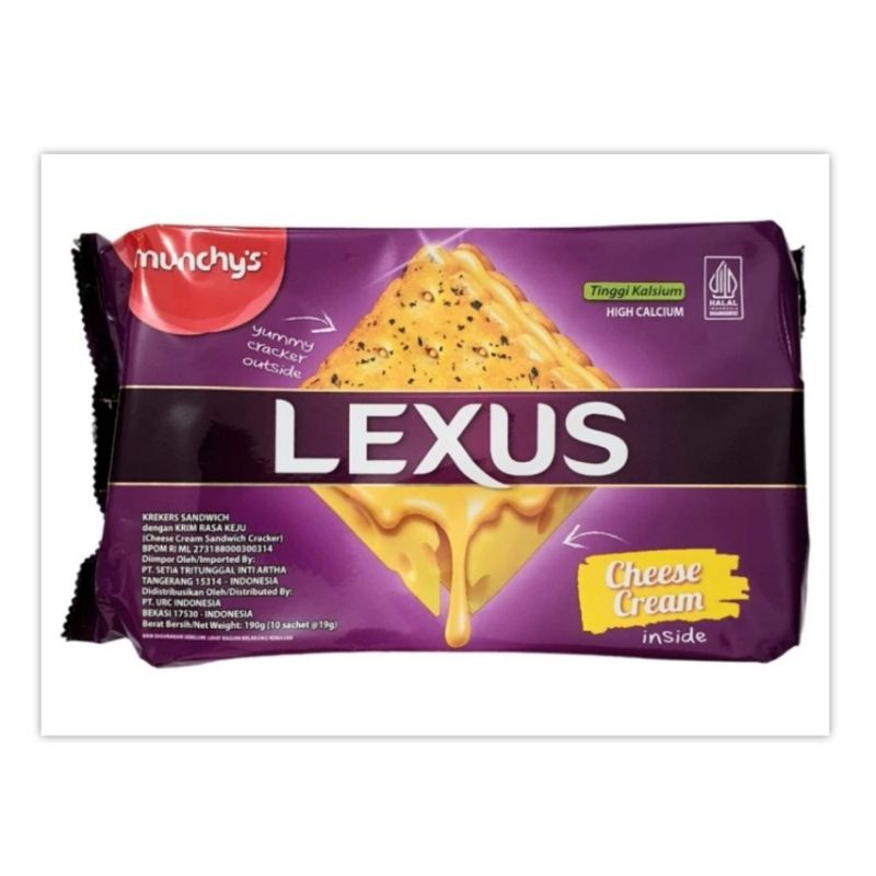 Jual Lexus Munchys Cheese Cream 190 gr isi 10 Biskuit Cemilan Keju ...