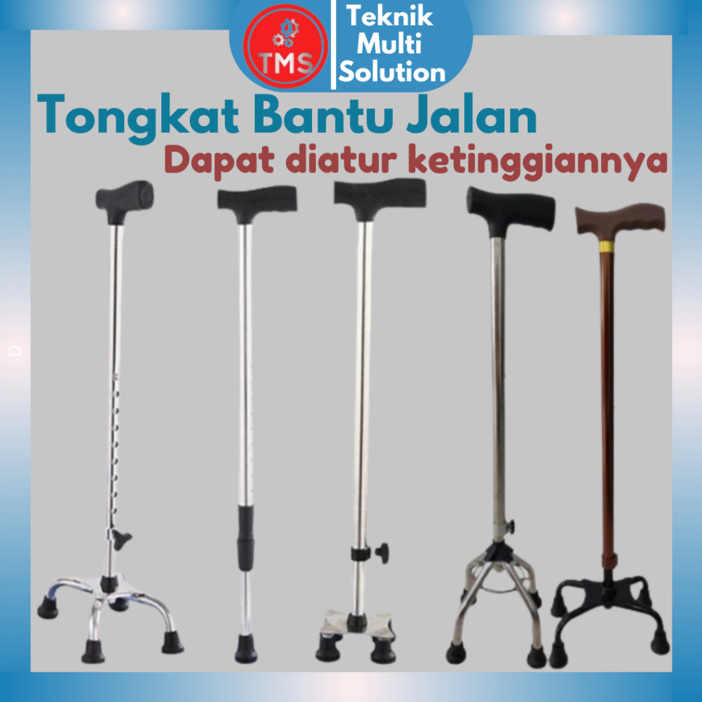 Jual TONGKAT KAKI 4 KAKI 1 MANULA / TONGKAT LANSIA ALAT BANTU JALAN ...