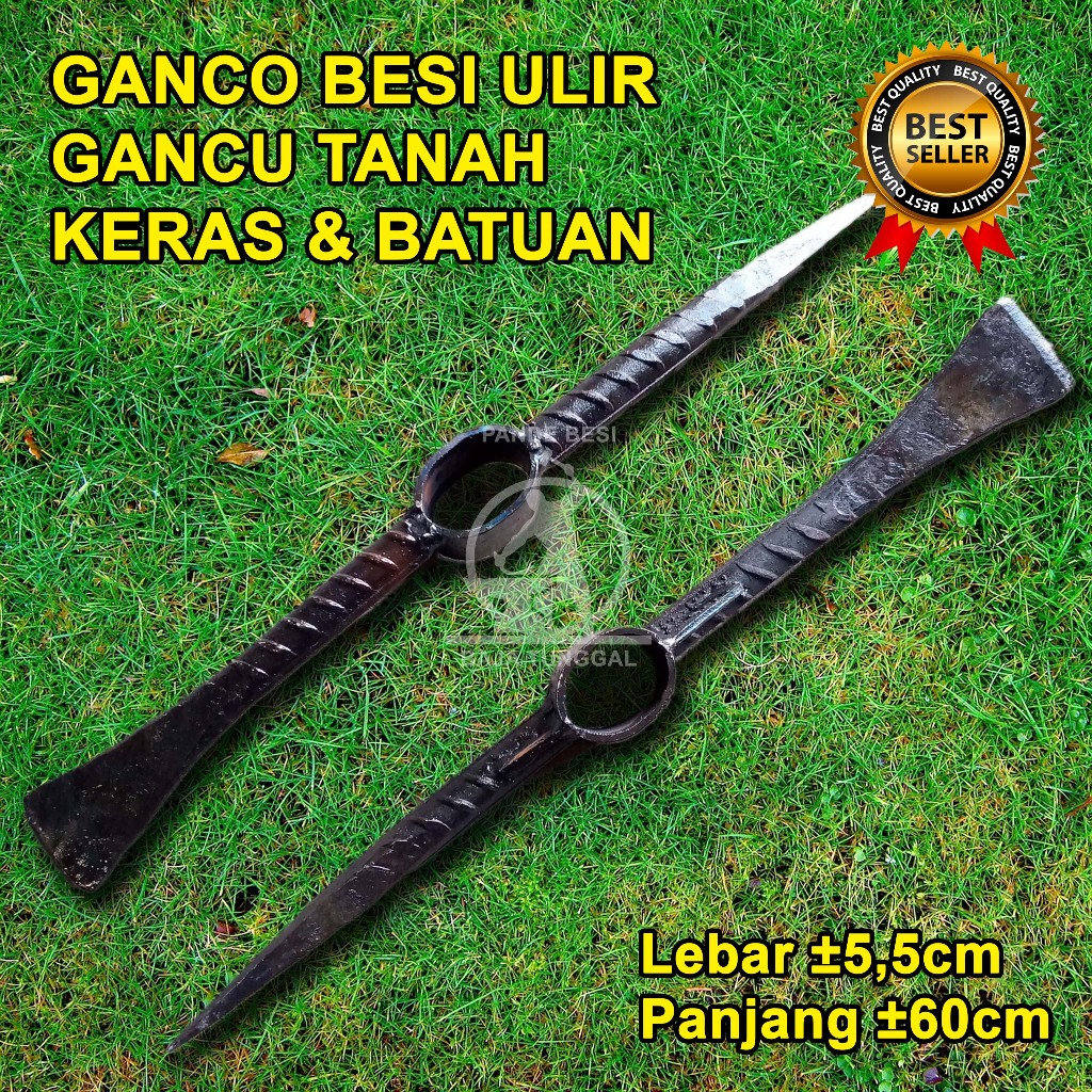 Jual Ganco Besi Baja Ulir Tebal 25mm / Gancu Tanah Keras Berbatu ...