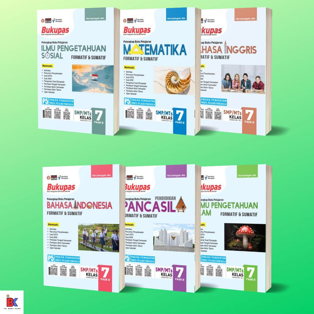 Jual Bukupas Matematika/Bahasa Indonesia/Bahasa Inggris/IPA/IPS/Pancasila SMP/Mts Kelas ...
