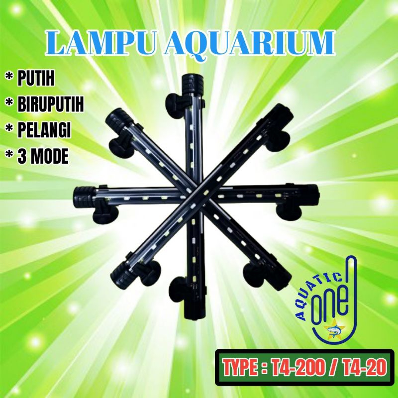 Jual LAMPU AQUARIUM T4-200/T4-20 ALL MERK :led untuk tank ukuran 20cm cm akuarium warna biru ...