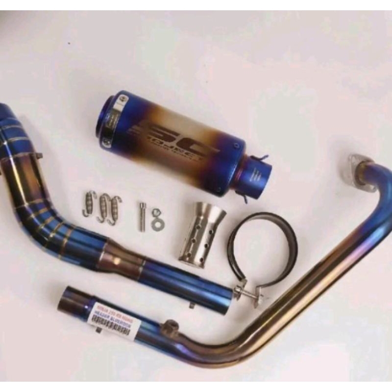 Jual KNALPOT SC PROJECT HD BLUE UNTUK BYSON, R15 V2 V3 V4 MT 15 VIXION ...