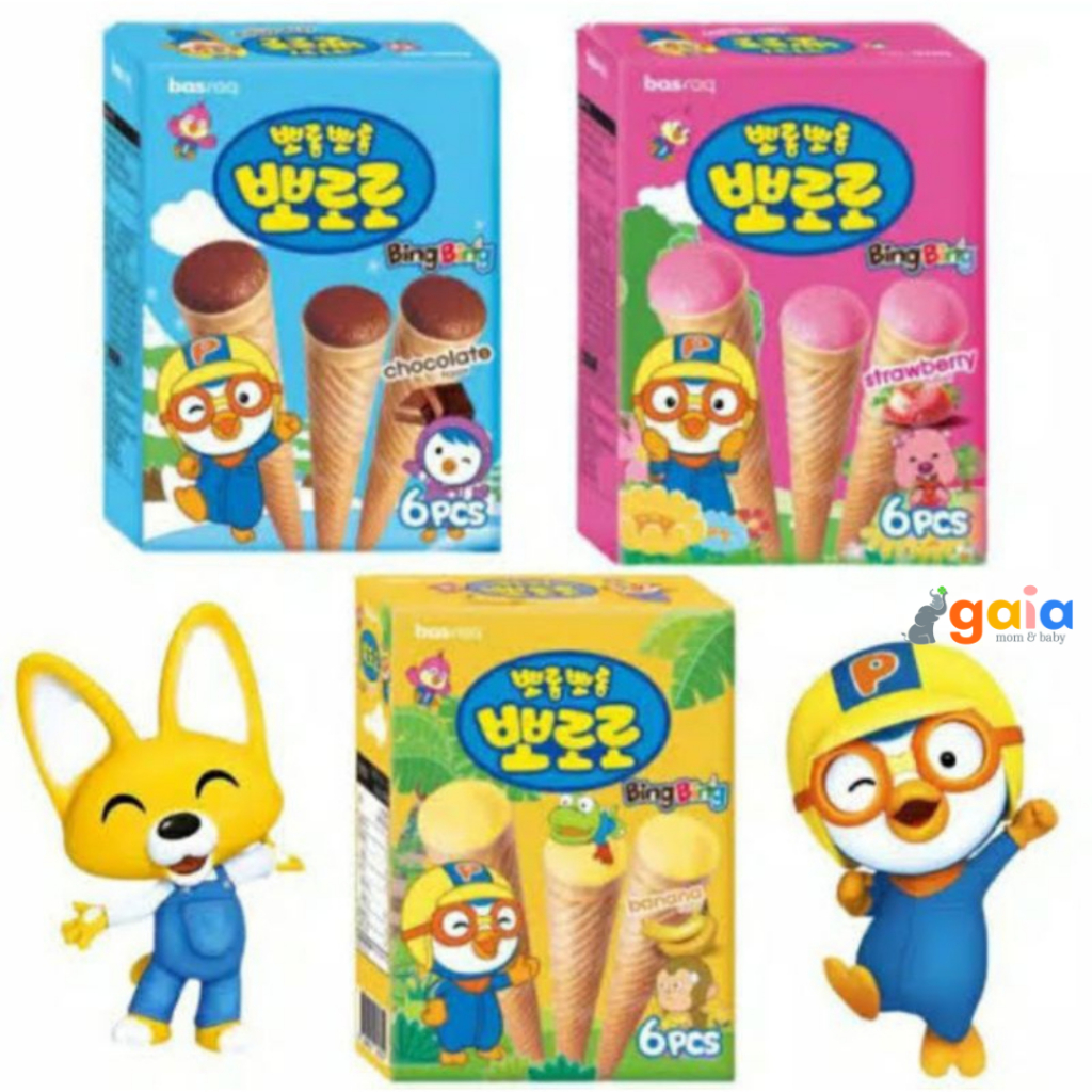 Jual Pororo BingBing Cone 45gr | Snack Wafer Anak | Shopee Indonesia