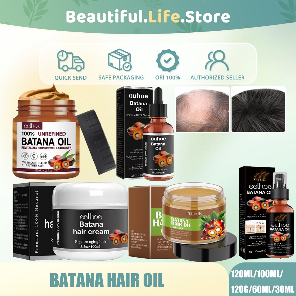 Jual Eelhoe 【100 Ori Ready Stock】 Batana Hair Oil 120ml Batana Growth