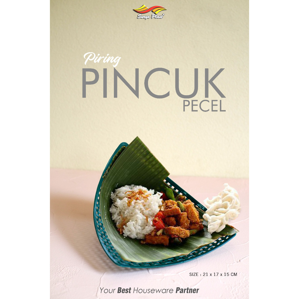 Jual (isi 12 pcs) Pincuk Plastik Suryaplast | Piring Pincuk | 1 Plastik ...
