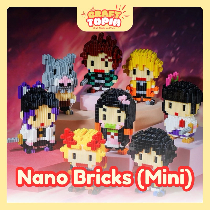 Jual [CRAFTOPIA] Nano Bricks Blocks Mini Demon Slayer dan One Piece ...