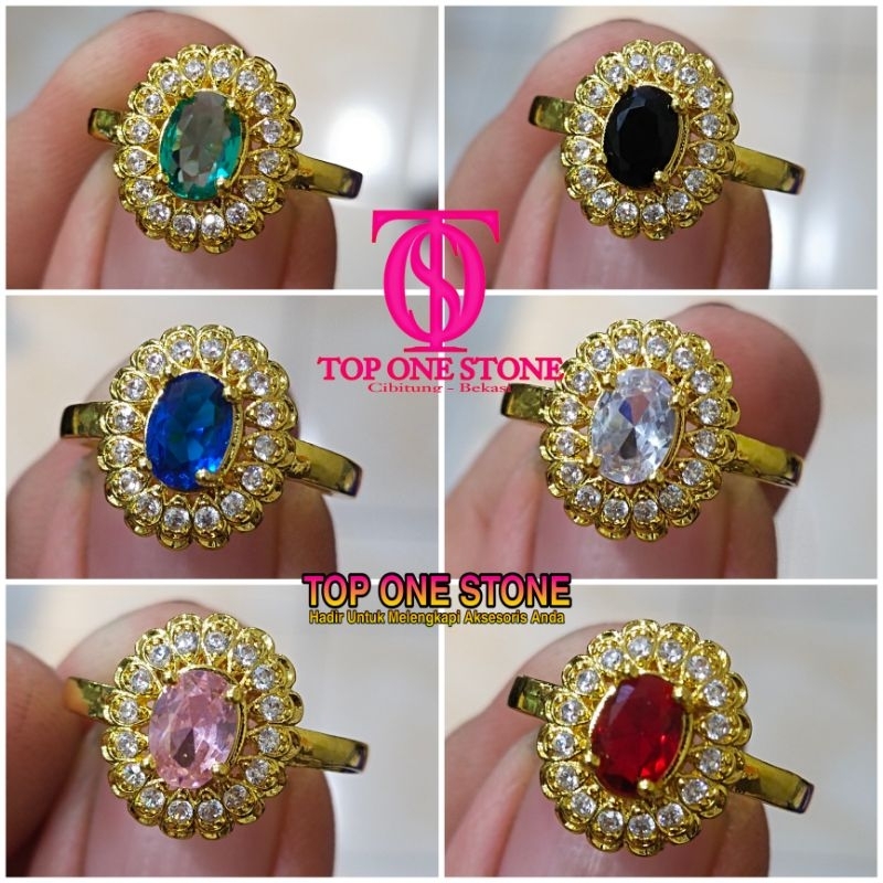 Jual [TOS] Cincin Wanita Xuping Batu Oval 7 x 5 mm | Shopee Indonesia
