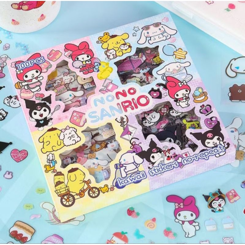 Jual TOKOKUNING Stiker Sanrio Karakter Kuromi Melody Stiker Momo Stiker Korea Anti Air Lucu ...