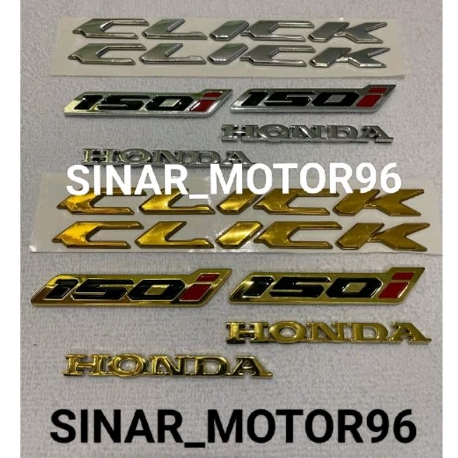 Jual EMBLEM LAMBANG LOGO TULISAN CLICK 150 I 3D PLUS TULISAN HONDA ...