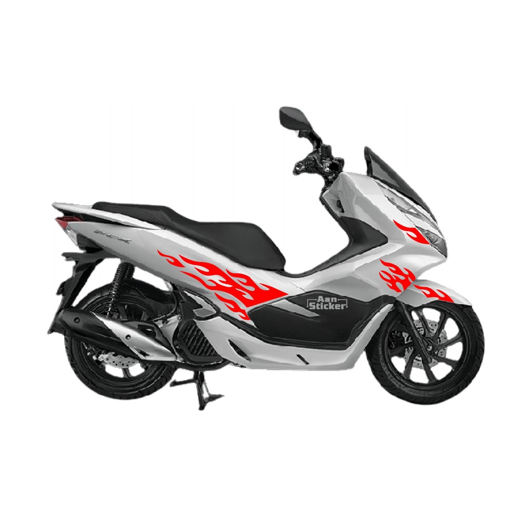 Jual stiker variasi bodi pcx 150 old motif api stiker cutting bodi ...