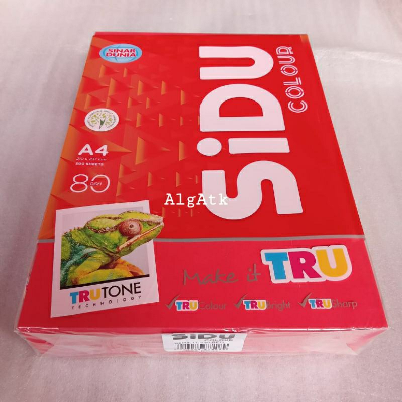 Jual 500 Lembar Kertas HVS Warna A4 80 gram IT 250 Red | Shopee Indonesia