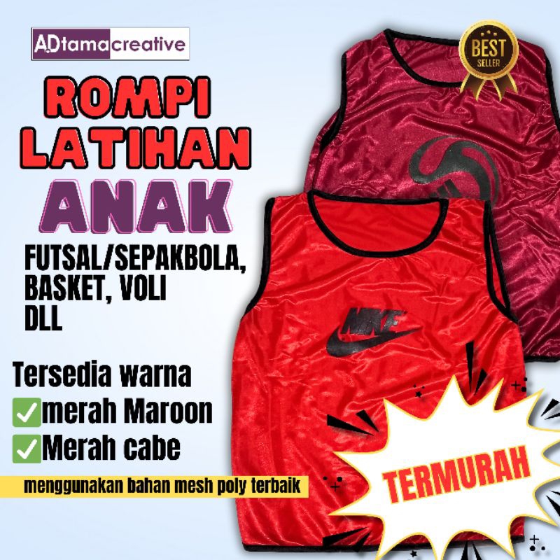 Jual Rompi Latihan / Rompi Fusal / Rompi Anak / Rompi sepak bola ...