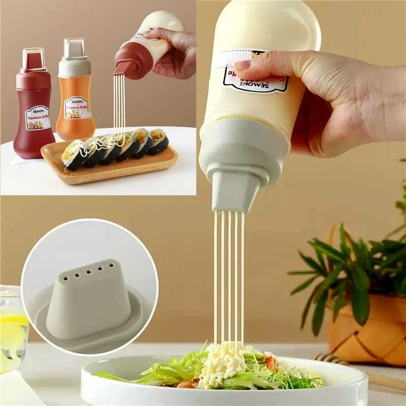 Jual Botol Sambal 5 Lubang 280ML Botol Mayonis Plastik Tempat Saus ...