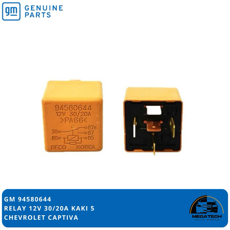 Jual RELAY 12V 30/20A KAKI 5 CHEVROLET CAPTIVA ORIGINAL GM 94580644 ...