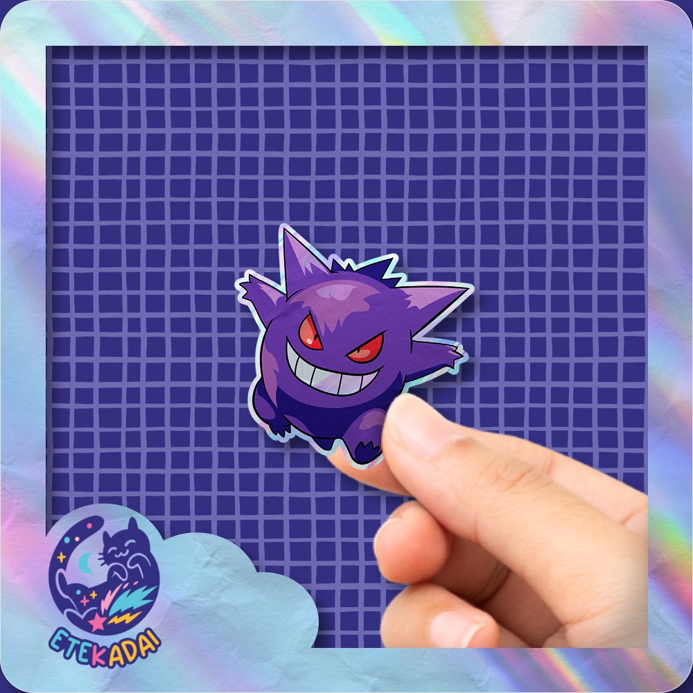 Jual Stiker Hologram Anime Pokemon Gengar 1 | Shopee Indonesia