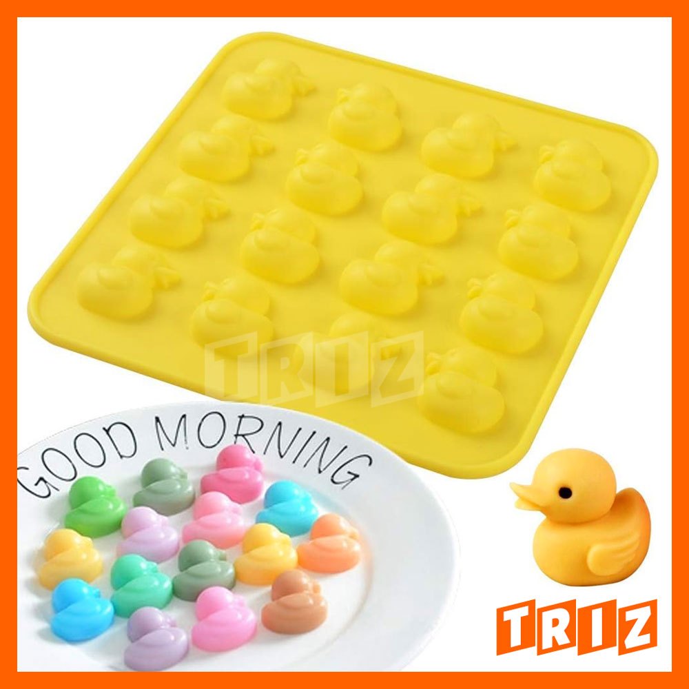 Jual Cetakan Coklat Sabun Kue Puding Silikon Bebek Cute Duck 16 ...