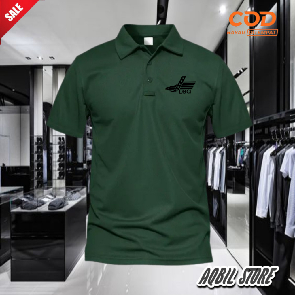 Jual COD T-shrit POLO kerah lengan pendek le4 Text Hitam Kaos Kerah Dewasa Shirt / Kaos Wangki ...