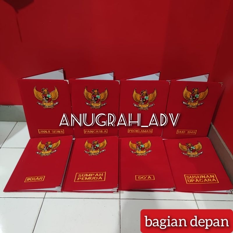 Jual map bludru map kantor map sekolah logo dan tulisan bordir dua sisi ...