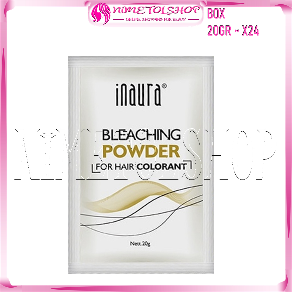 Jual (BOX) INAURA Bleaching Powder 20gr X24 Sachet Hair Color Coloring ...