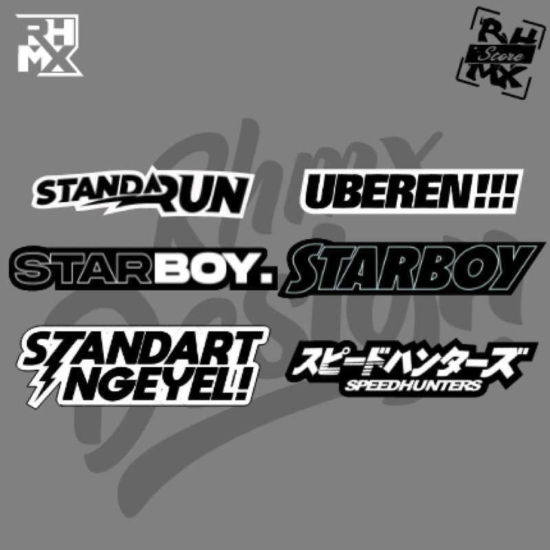 Jual sticker racing stiker standarun starboy standar run uber uberen ...