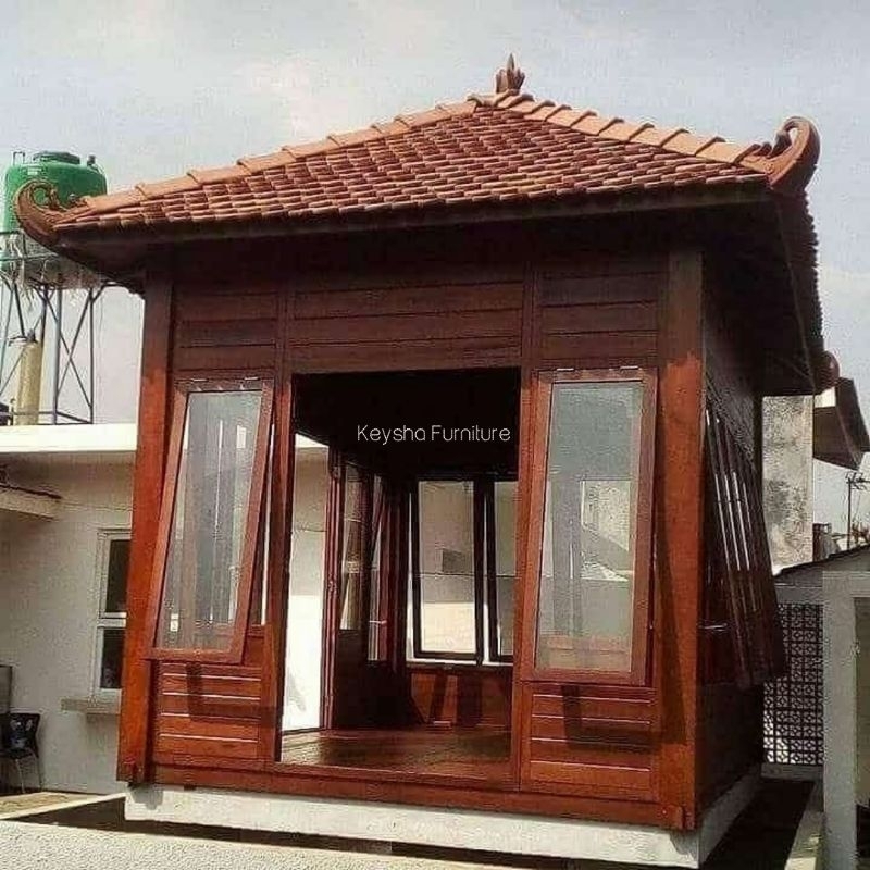 Jual Gazebo Rumah Kayu Minimalis Atap Genteng | Jual Gasebo Villa ...