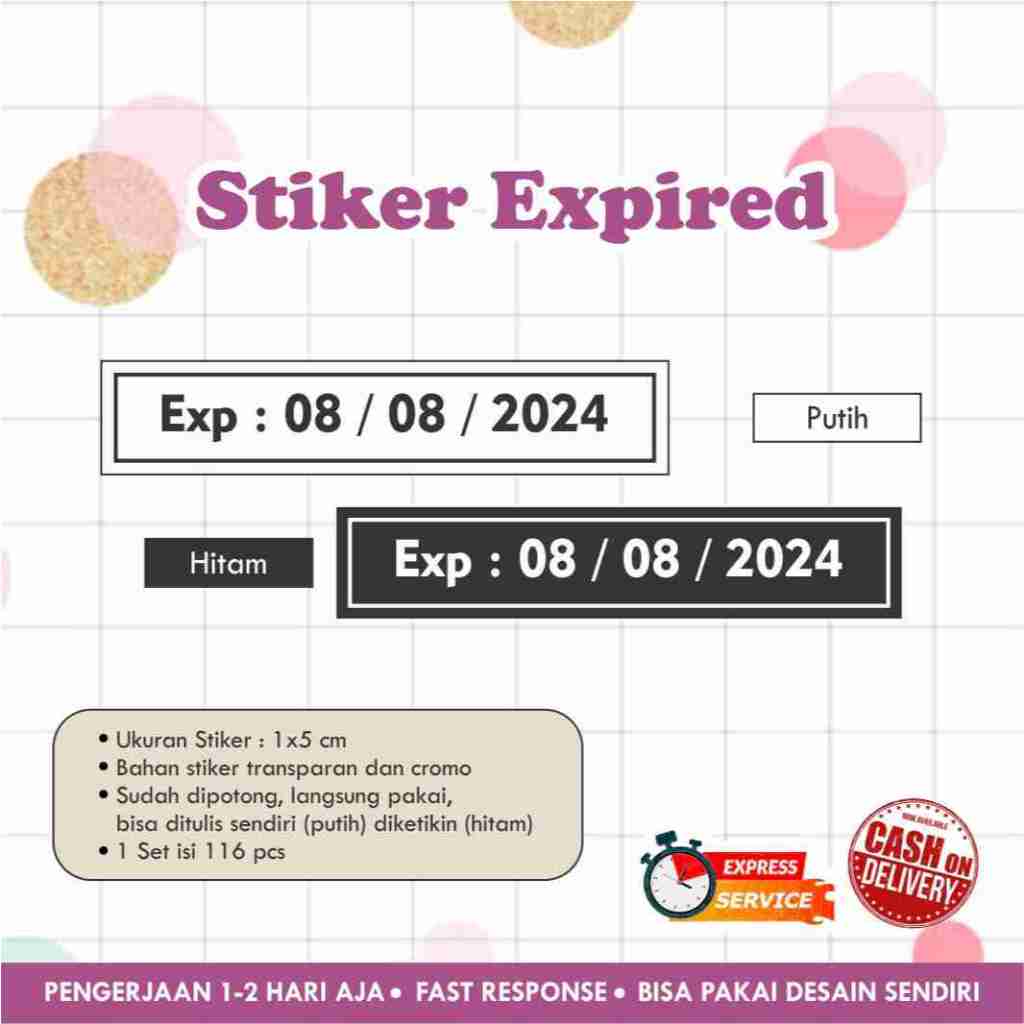 Jual Stiker EXPIRED cromo dan vinyl / Stiker Makanan / Stiker Expired ...