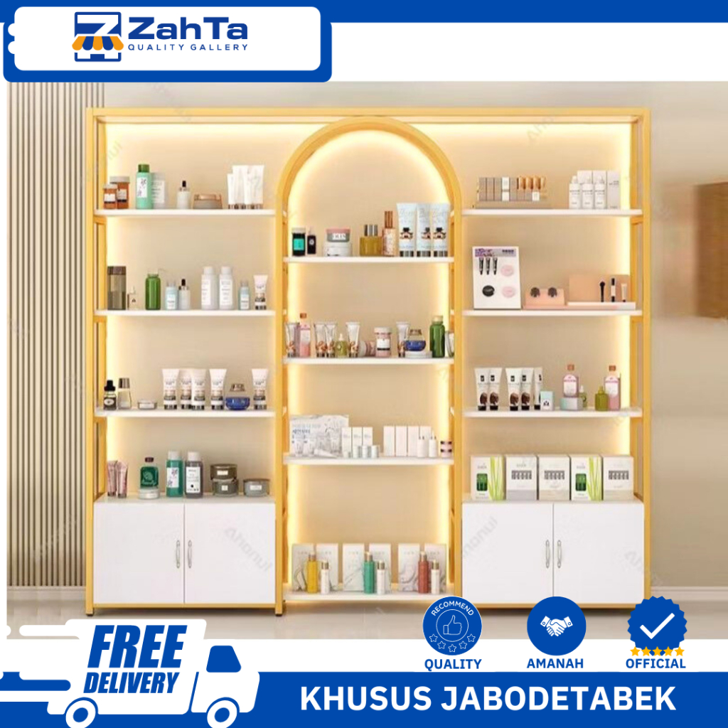 Jual ZAHTA - RAK DISPLAY FULL LAMPU/SHOWCASE COSMETIK | Shopee Indonesia