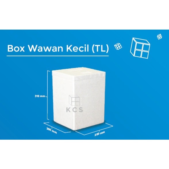 Jual Box Styrofoam Kecil KCS 25x20x31 cm Kotak Stereofoam Es Wawan ...