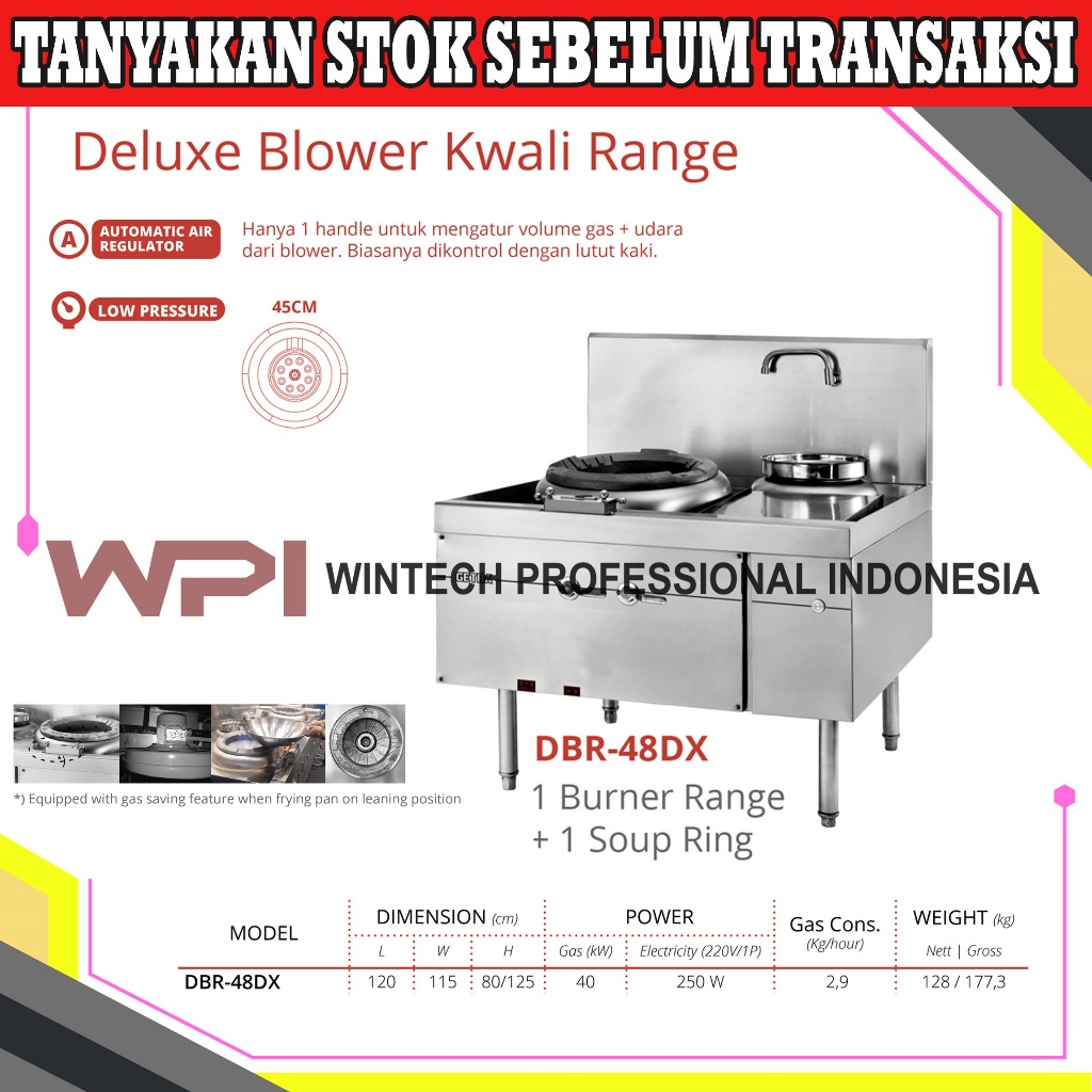 Jual Getra DBR-48DX Deluxe Blower Kwali Range 1 tungku + 1 Soup Ring ...