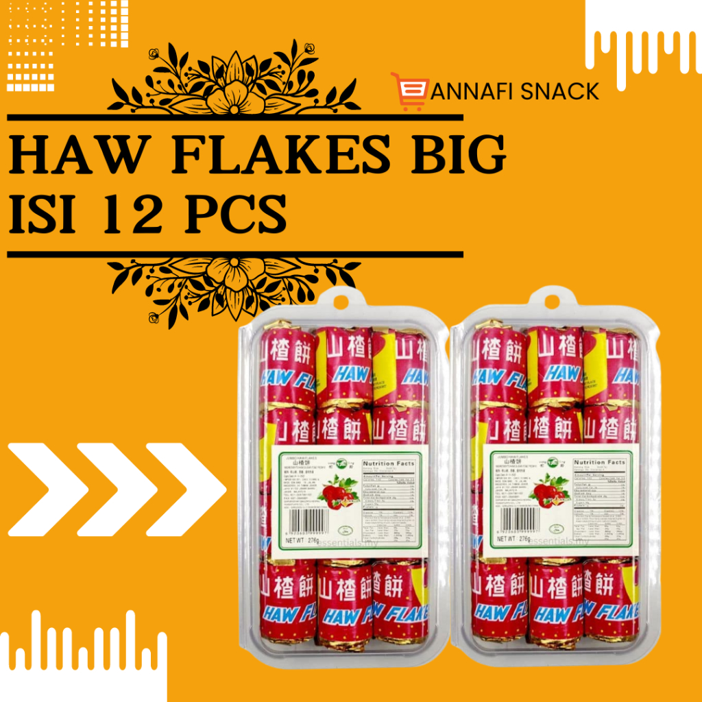 Jual PERMEN HAW FLAKES BIG ISI 12 // MANISAN BUAH HAW | Shopee Indonesia